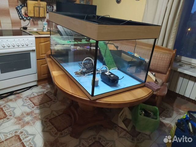 Аквариум террариум 50х90х40 на 180л с доп оборудов