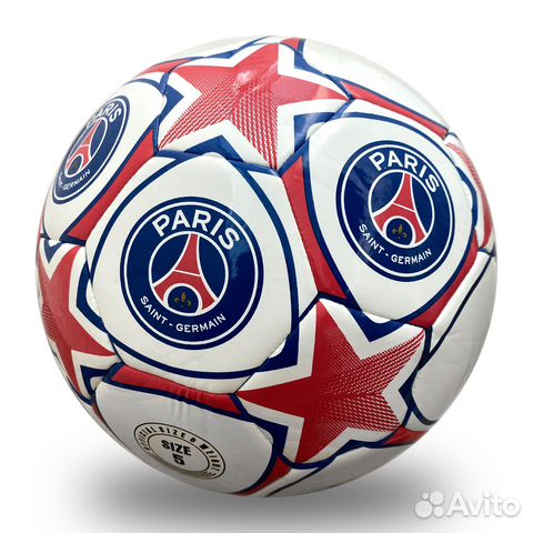Футбольный мяч, размер №5 "фк псж", бело красный купить в Москве ...